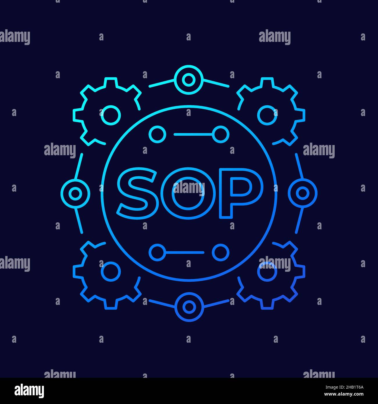 SOP icon, Standard Operating Procedure line vector Stock Vector Image & Art - Alamy