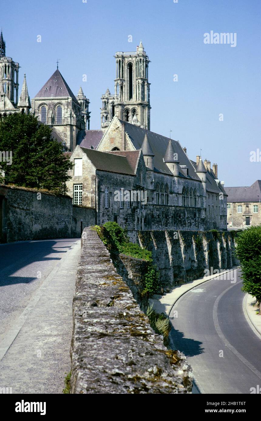 Cathedral of Our Lady of Laon, Laon, Picardy, France 1976 Stock Photo ...