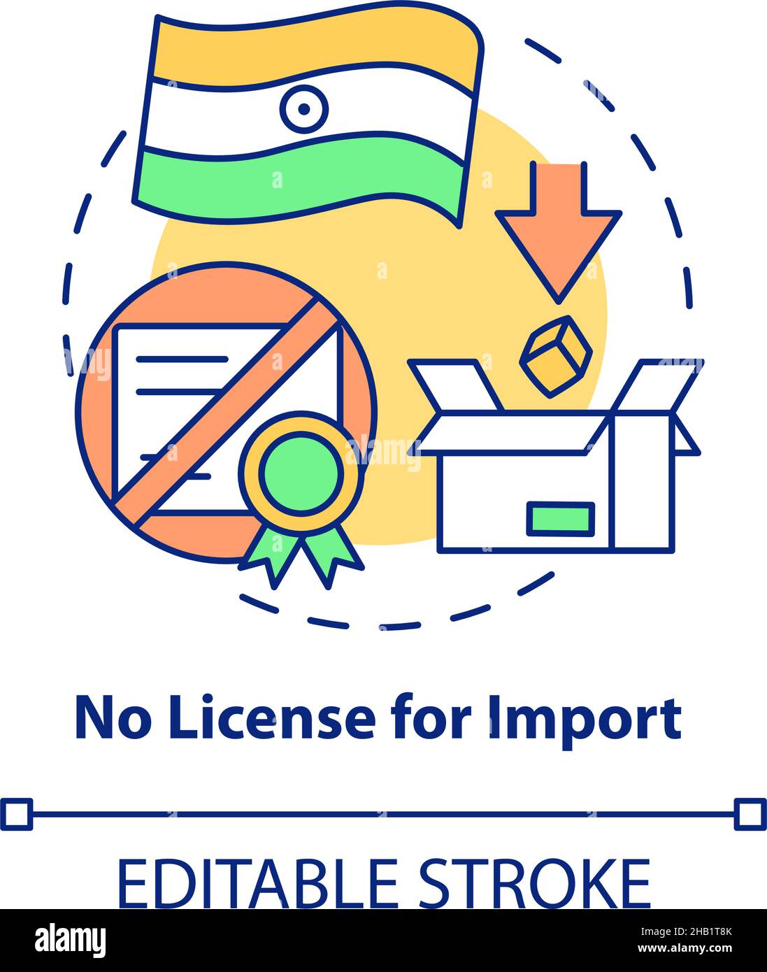No license for import concept icon Stock Vector Image & Art - Alamy