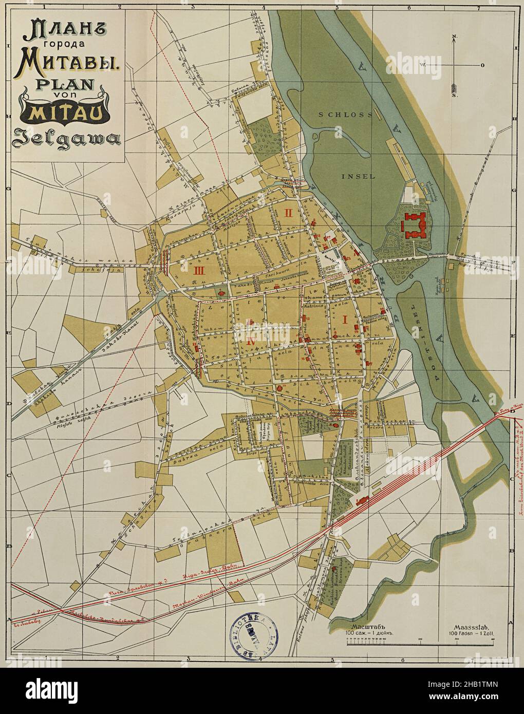 Mitau map hi-res stock photography and images - Alamy