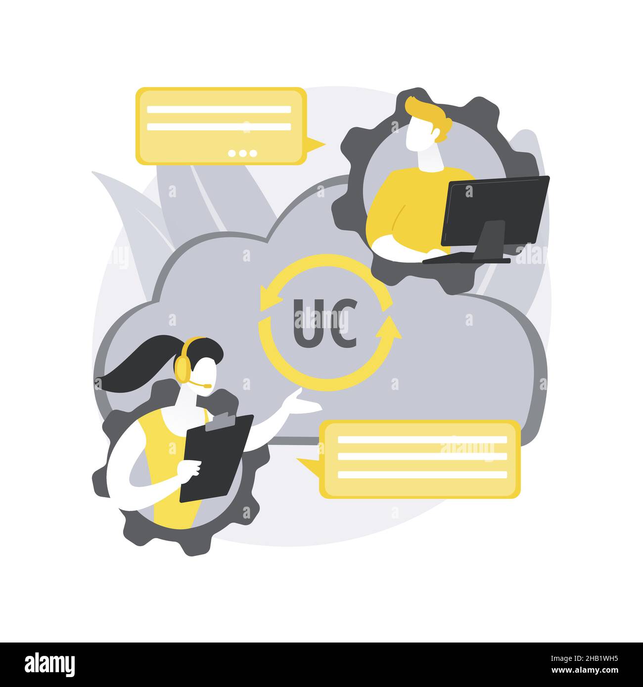 Unified communication abstract concept vector illustration Stock Vector ...