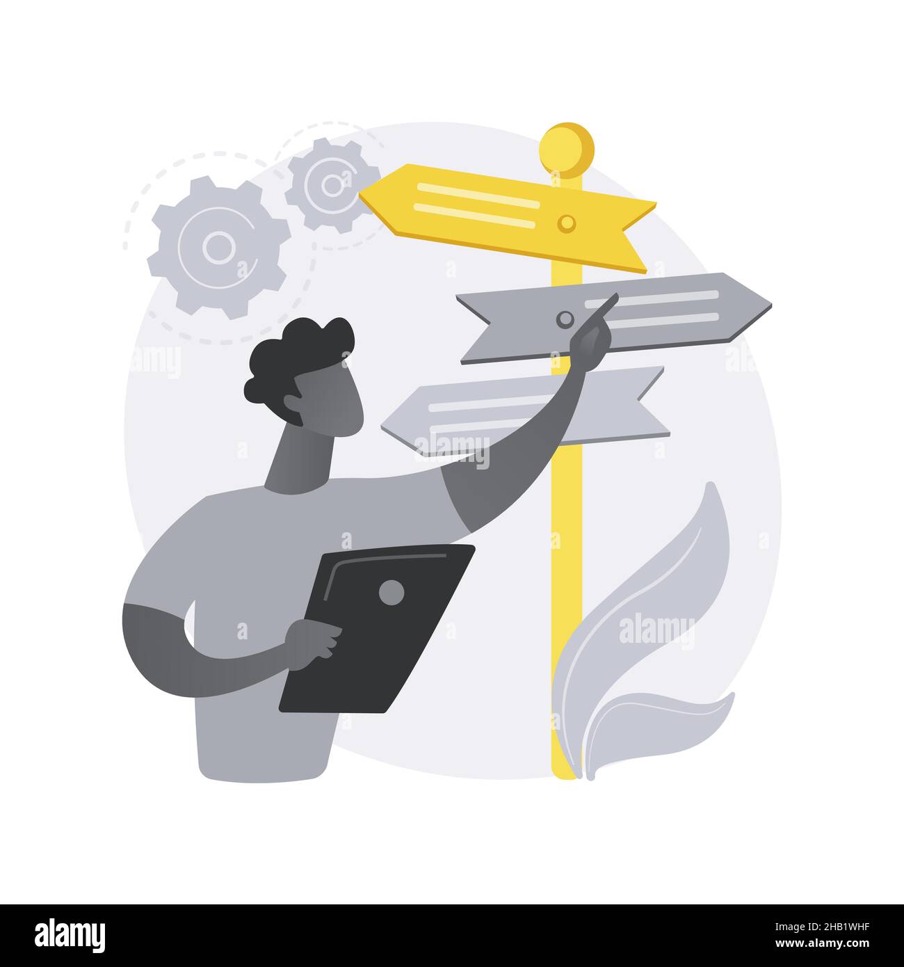 Decision making abstract concept vector illustration Stock Vector Image ...