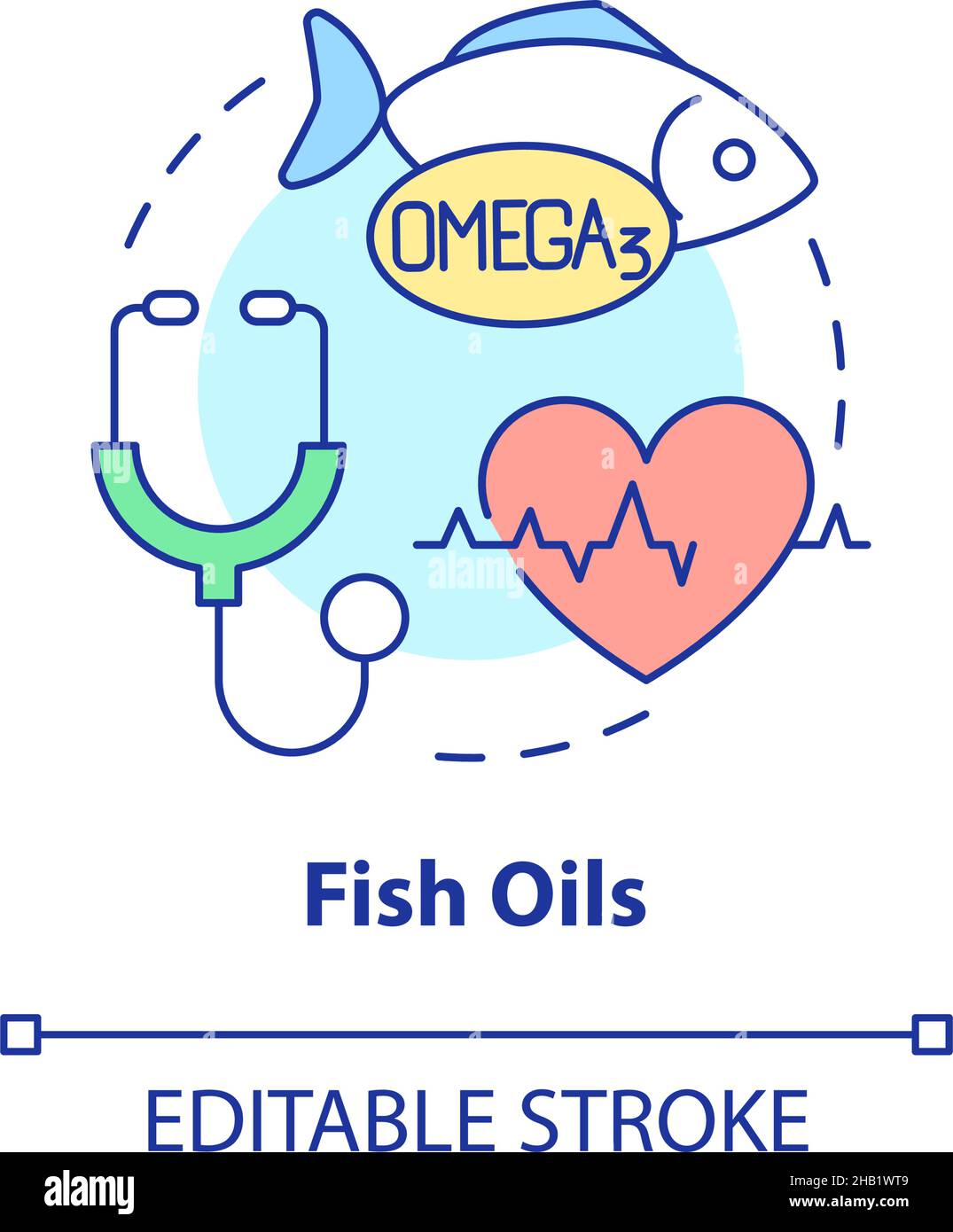 Fish oils concept icon Stock Vector Image & Art - Alamy