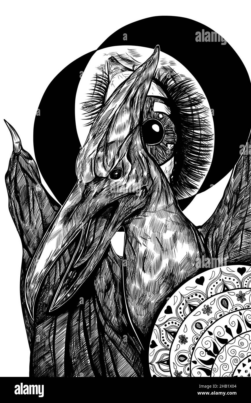 Mandala ink design Black and White Stock Photos & Images - Alamy