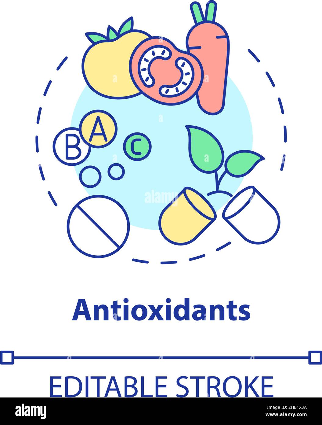 Antioxidants concept icon Stock Vector Image & Art - Alamy