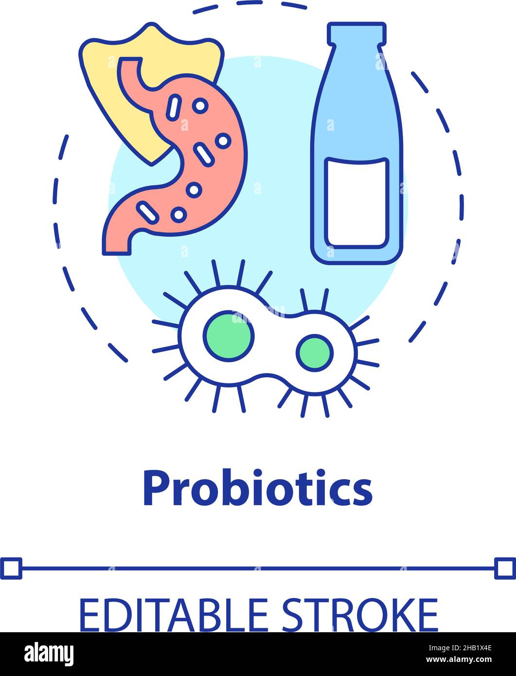 Probiotics concept icon Stock Vector Image & Art - Alamy