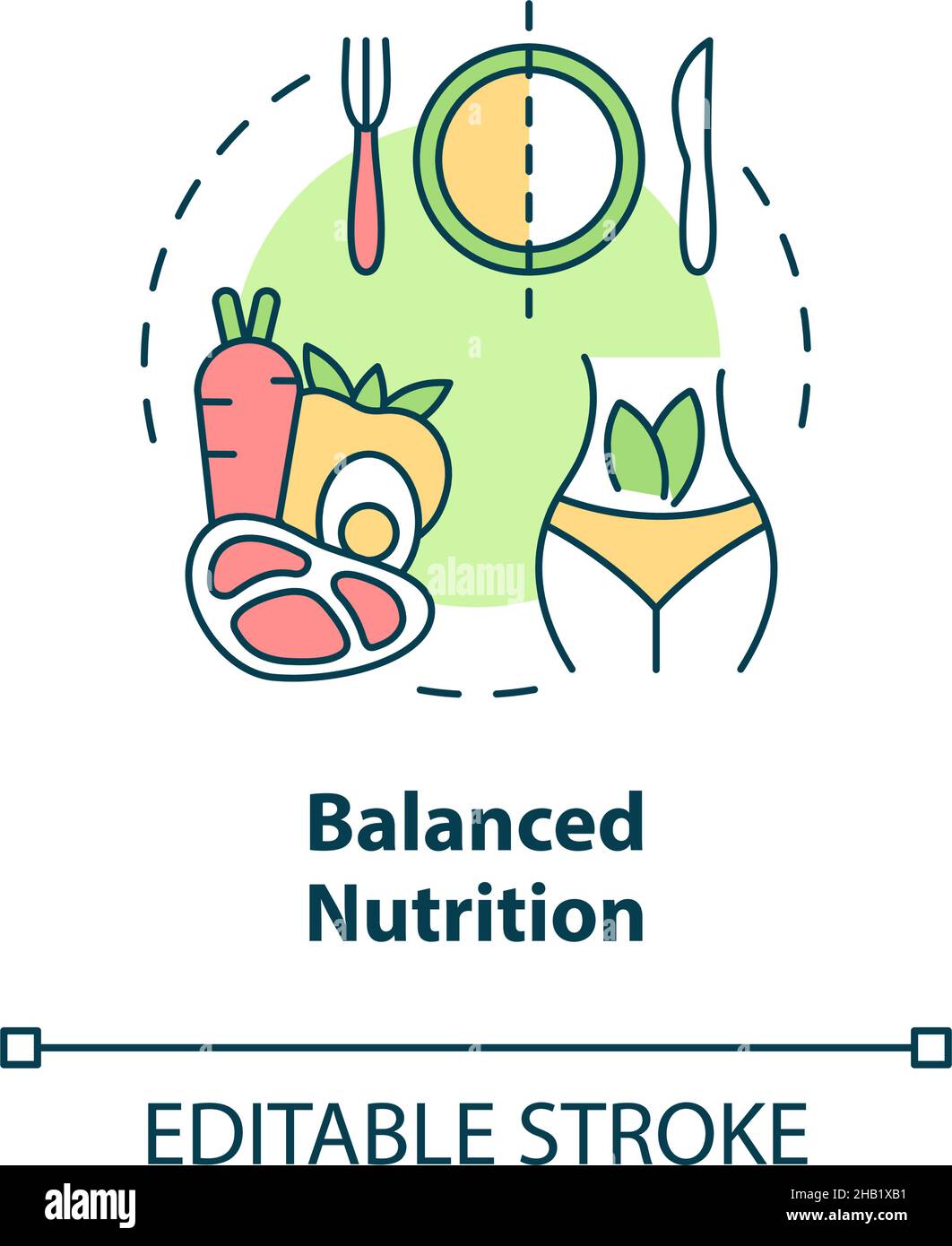 Balanced nutrition concept icon Stock Vector Image & Art - Alamy