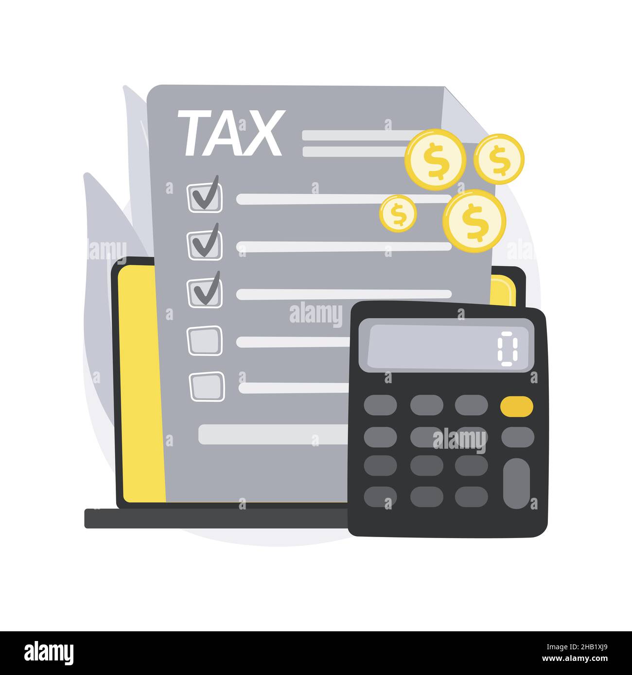 Filing the taxes abstract concept vector illustration Stock Vector ...