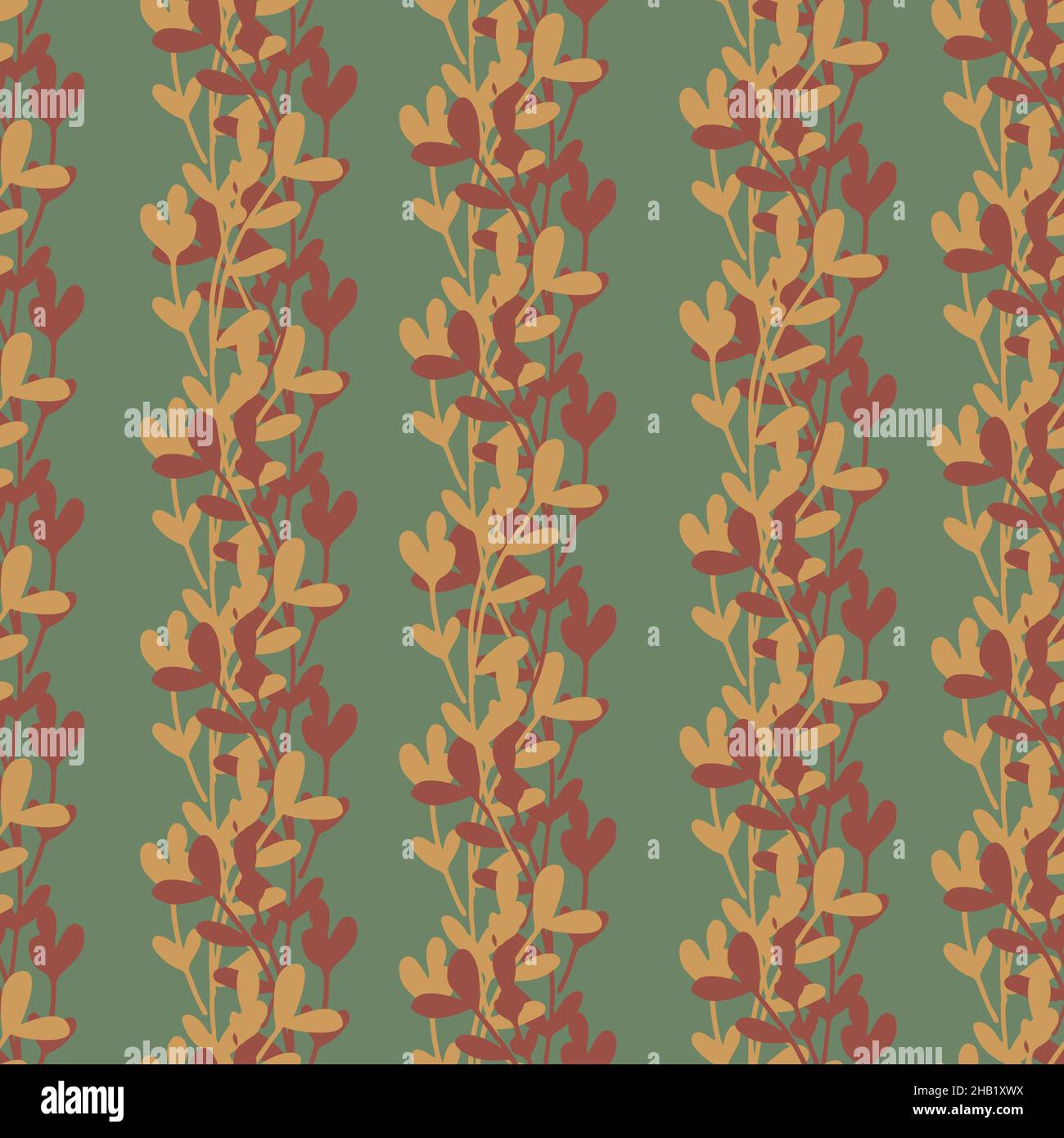 Floral climber seamless vector pattern background. Climbing foliage ...