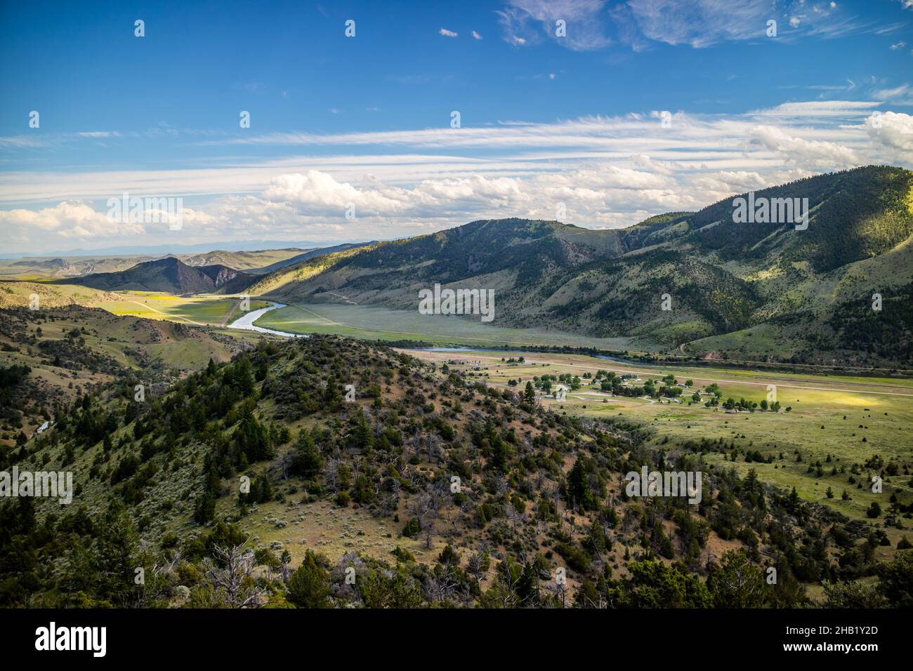 Epic landscape scenery from the walking trail of the state park Stock ...