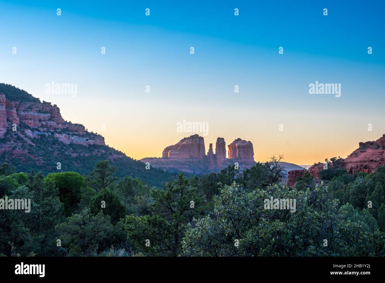 A steep canyon walls set of rock formation in the preserve park Stock ...