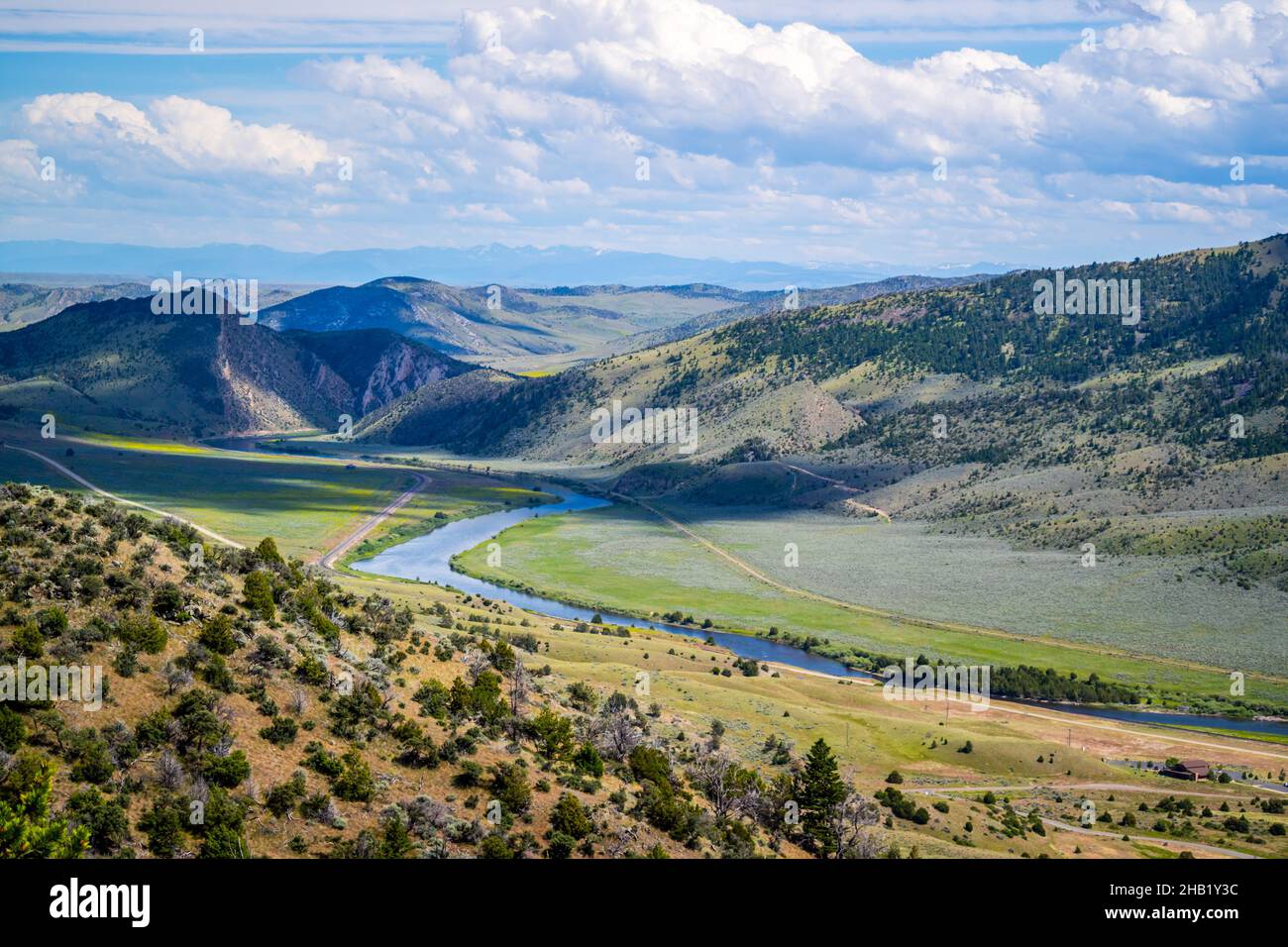 Epic landscape scenery from the walking trail of the state park Stock ...