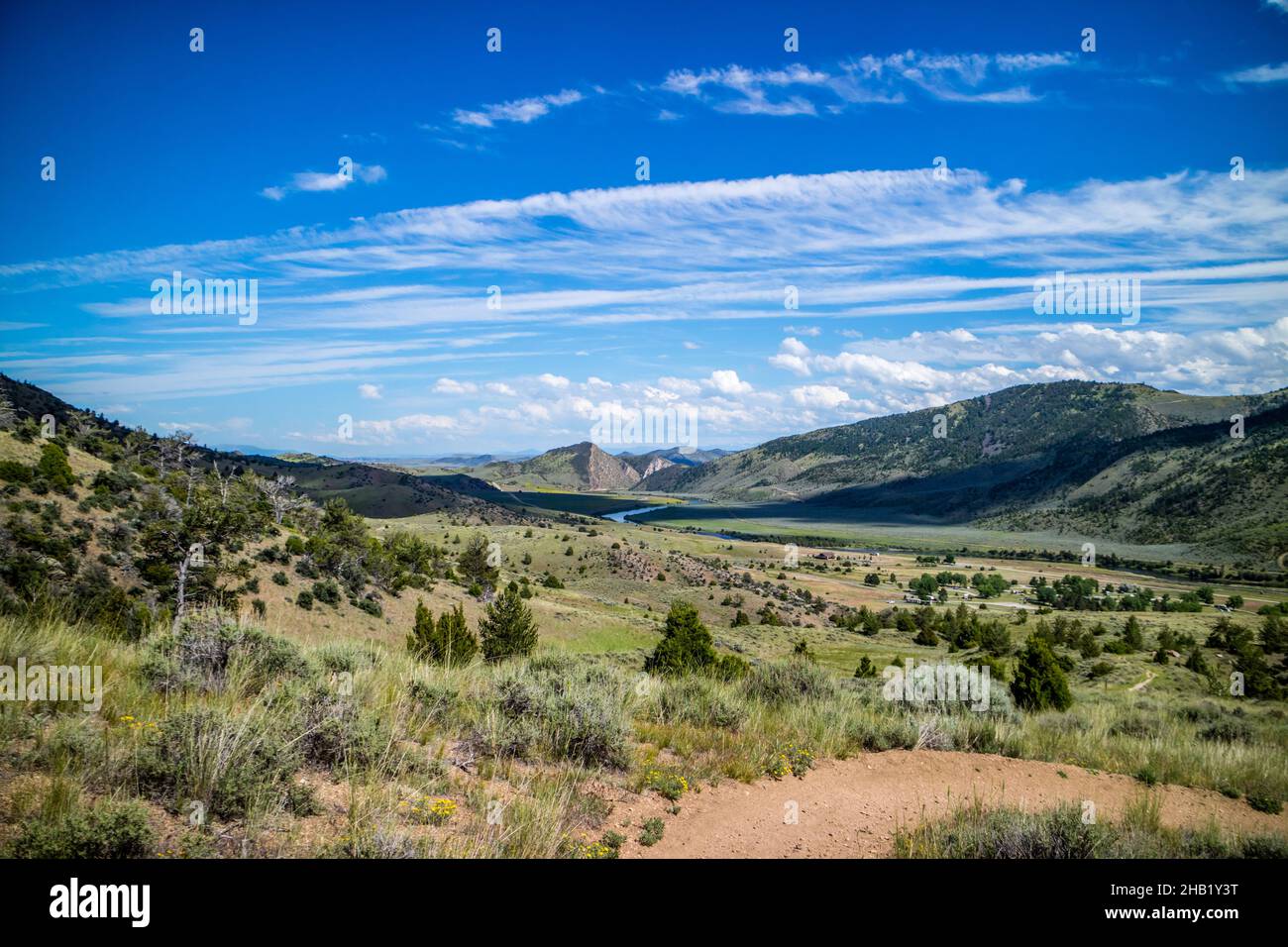 Epic landscape scenery from the walking trail of the state park Stock ...