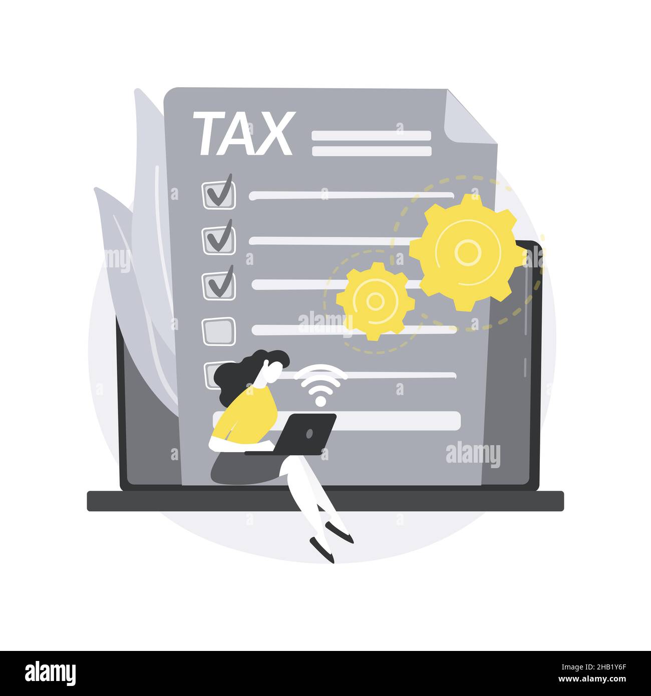 Tax filing online service abstract concept vector illustration Stock ...