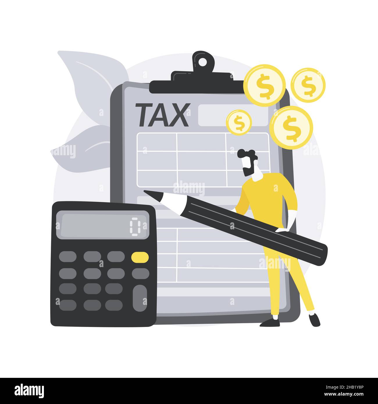 Fill out your tax return abstract concept vector illustration Stock ... Fill out your tax return abstract concept vector illustration Stock ...