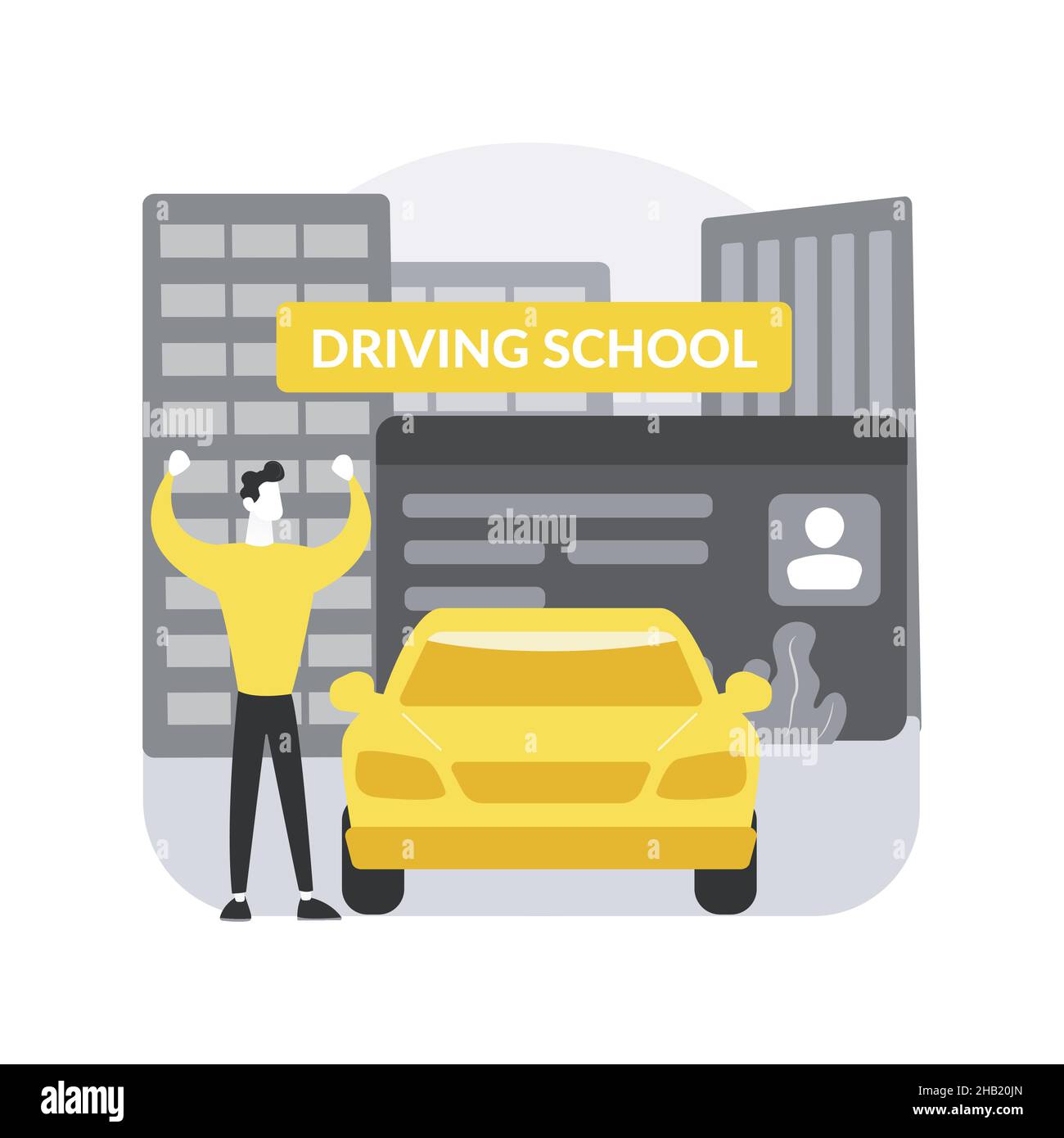 Driving lessons abstract concept vector illustration Stock Vector Image ...