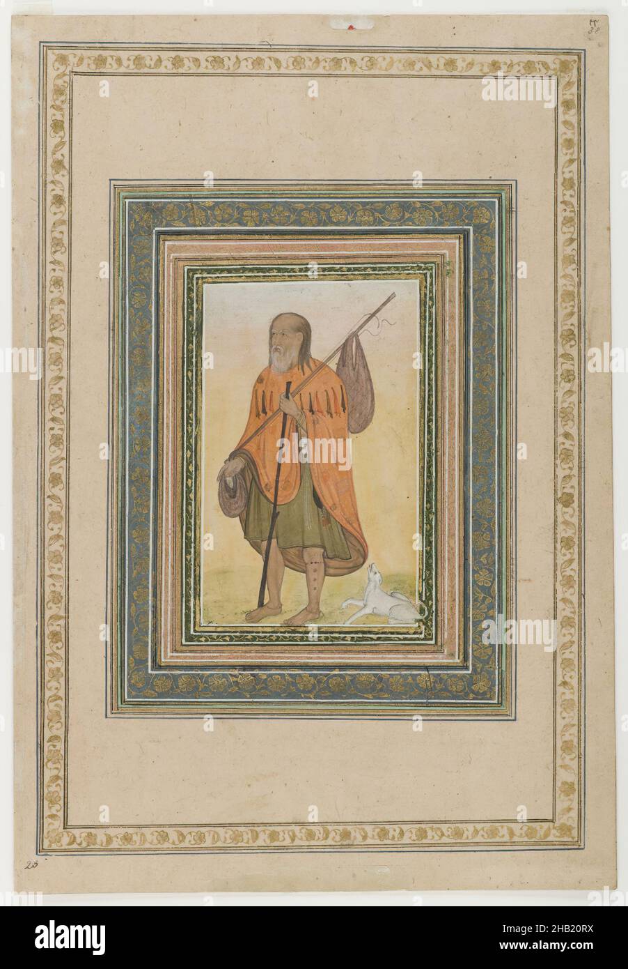 Mendicant Holy Man, Painting, India, 17th century, 19 1/8 x 14 7/8 in ...