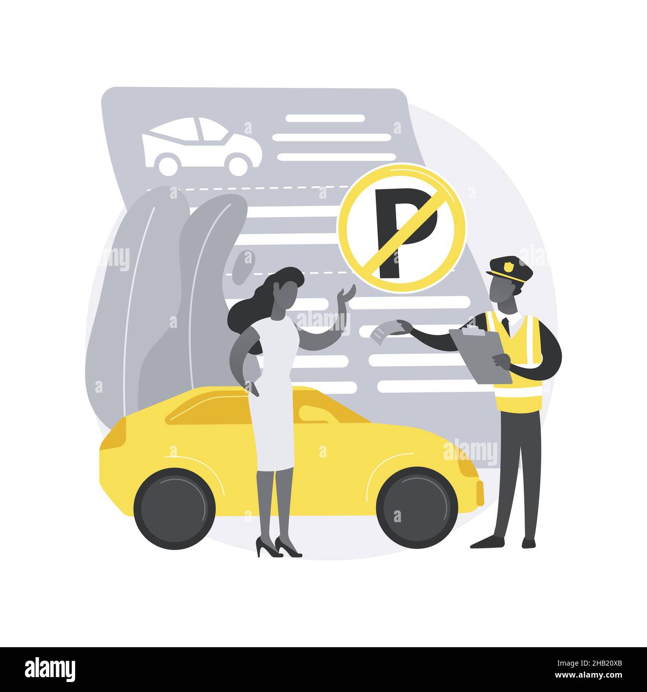 Parking fines abstract concept vector illustration Stock Vector Image ...