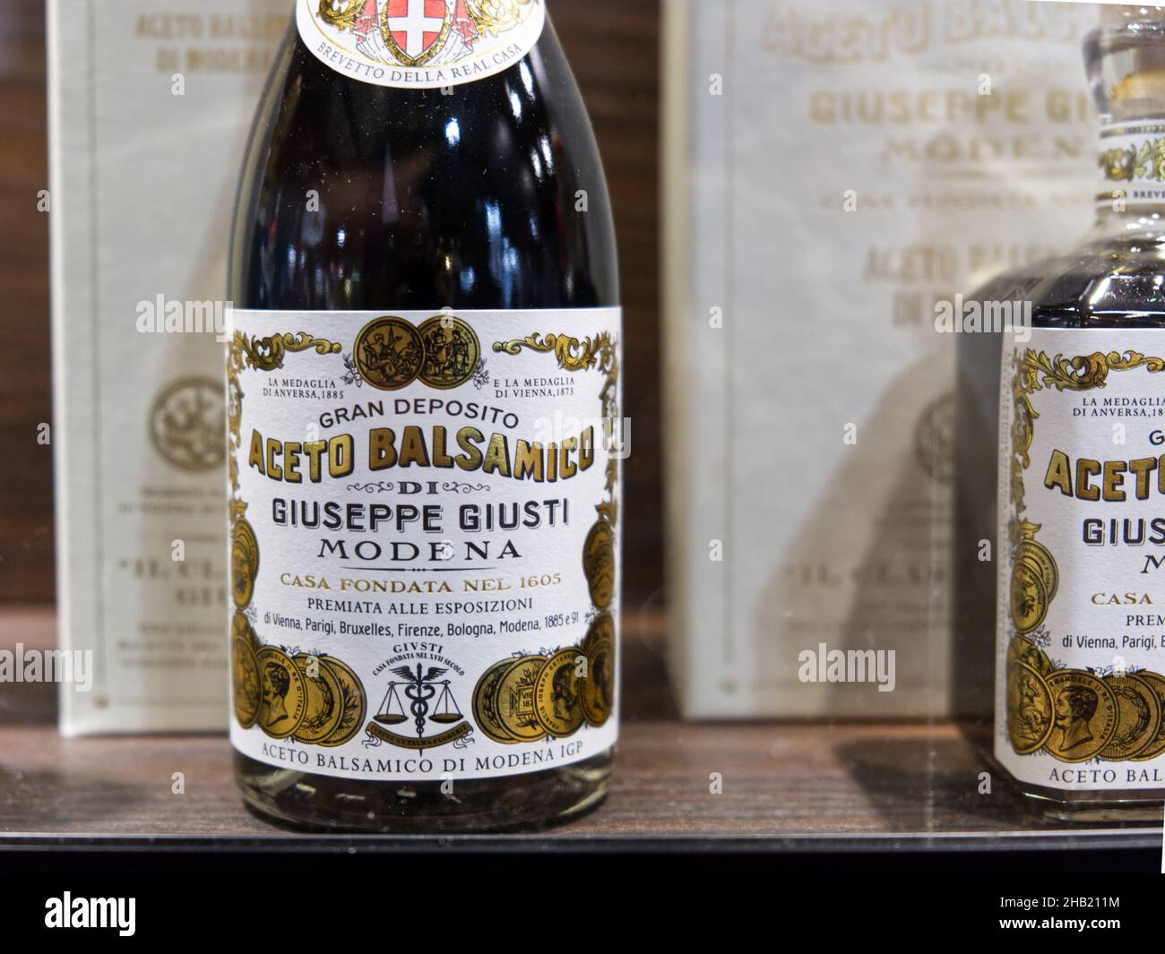 a bottle of traditional balsamic vinegar of Modena from a well-known ...