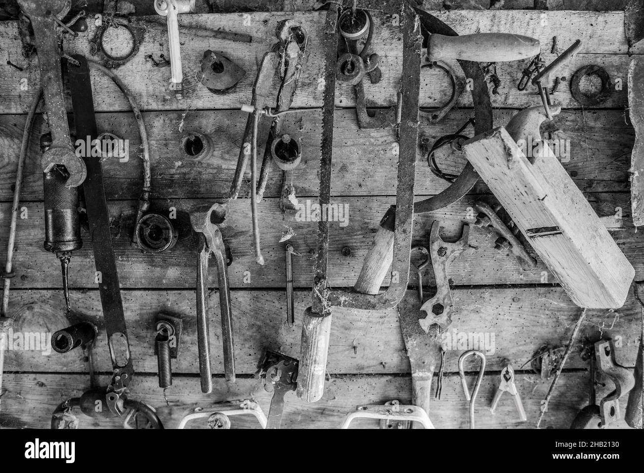 Old Tools Black And White