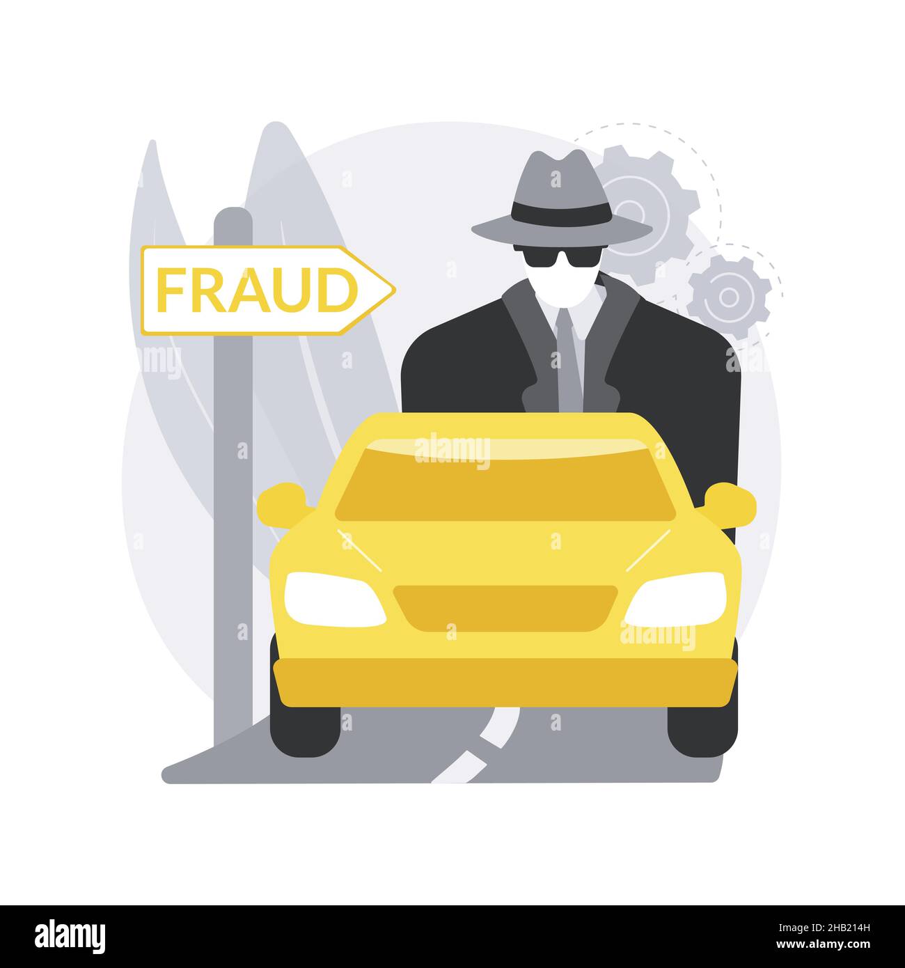 Road fraud abstract concept vector illustration Stock Vector Image ...