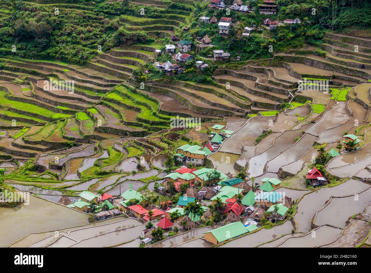 View of Batad Rice Terraces at Luzon island, Philippines Stock Photo ...