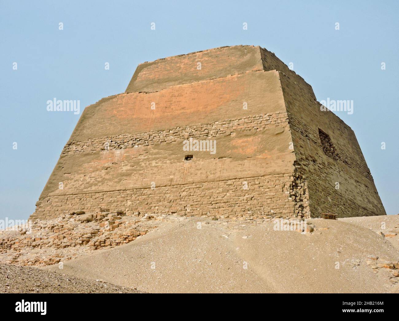 The Meidum pyramid was Egypt's first straight-sided one. It's located ...