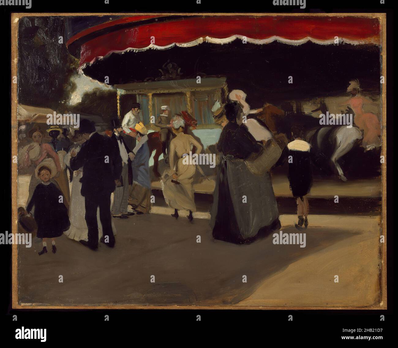 Carrousel, Alfred Henry Maurer, American, 1868-1932, Oil on cardboard ...