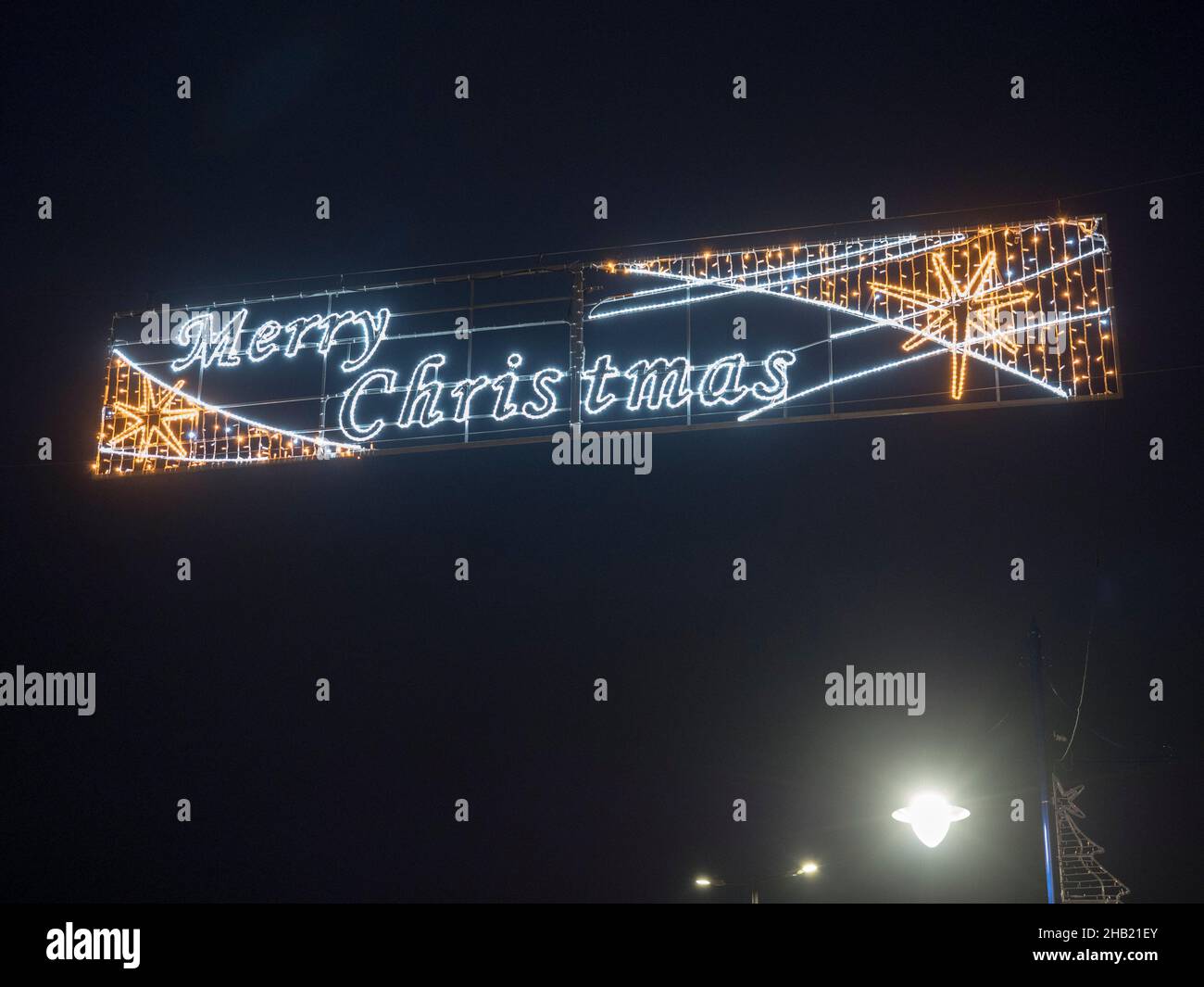 Sheerness, Kent, UK. 16th Dec, 2021. The Christmas lights in and around ...