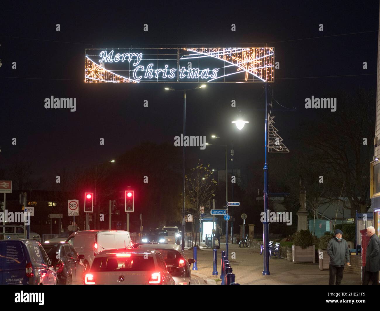Sheerness, Kent, UK. 16th Dec, 2021. The Christmas lights in and around ...