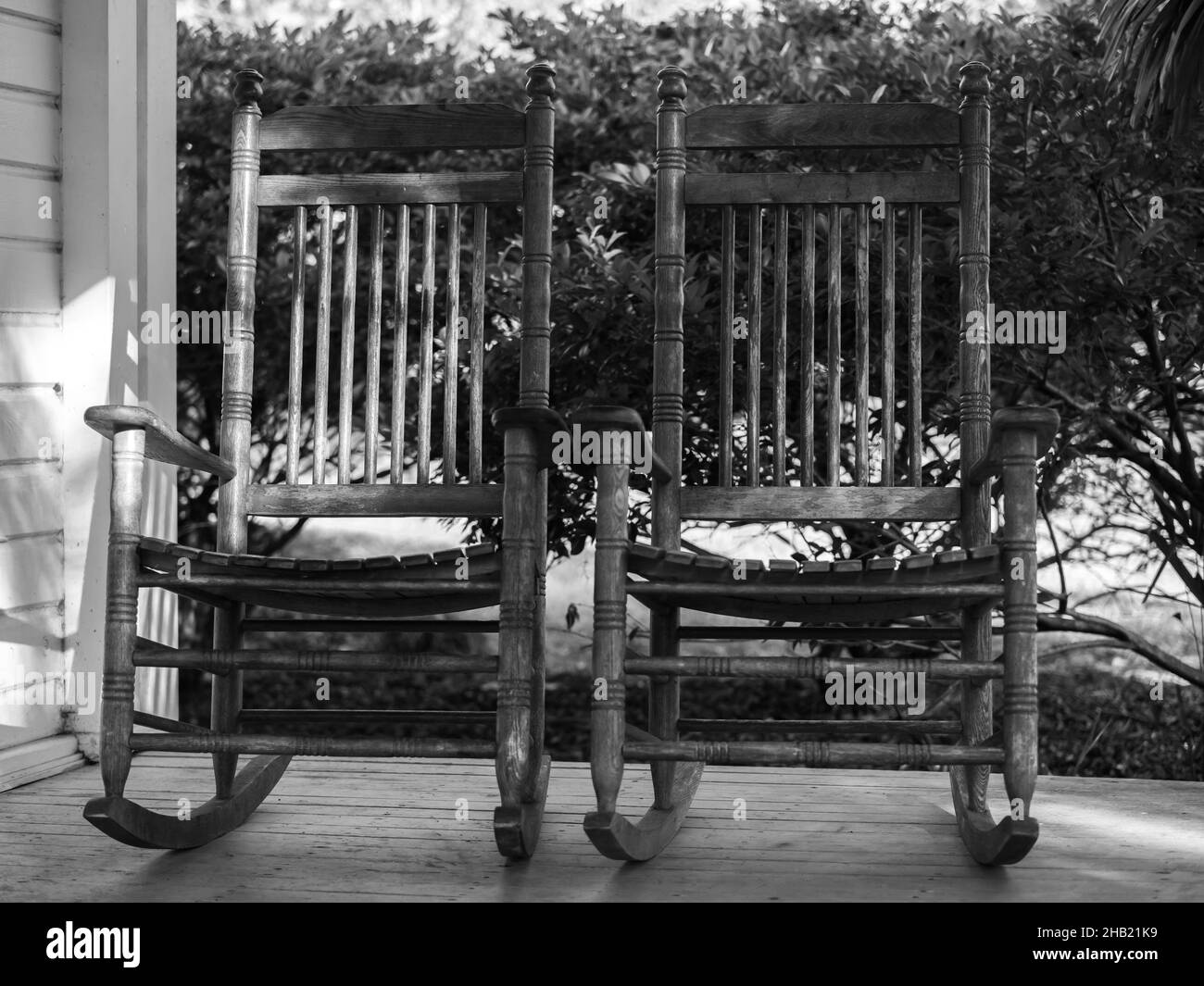 Old rocking chair Black and White Stock Photos & Images - Alamy