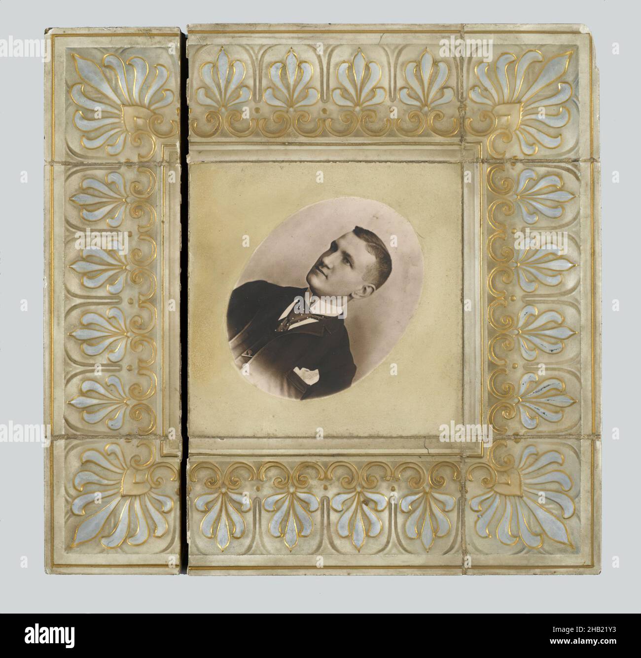 Tile, American, Glazed earthenware, 1895, bizarre, ceramic, diagonal ...