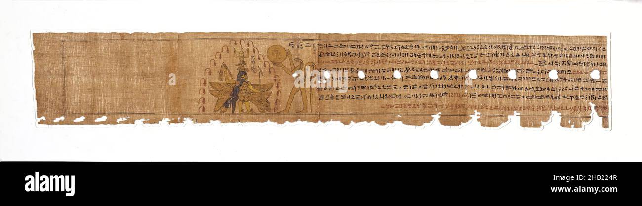 Scene from a Magical Papyrus, Papyrus, ink, 664-525 B.C.E., Late Period ...