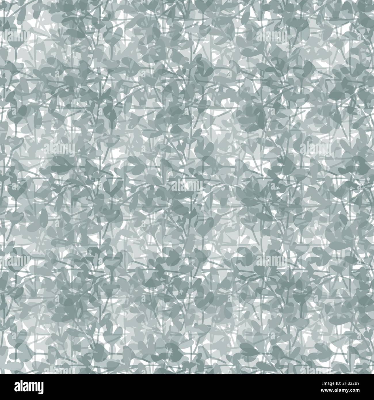 Painterly foliage textured vector seamless pattern background. Abstract ...