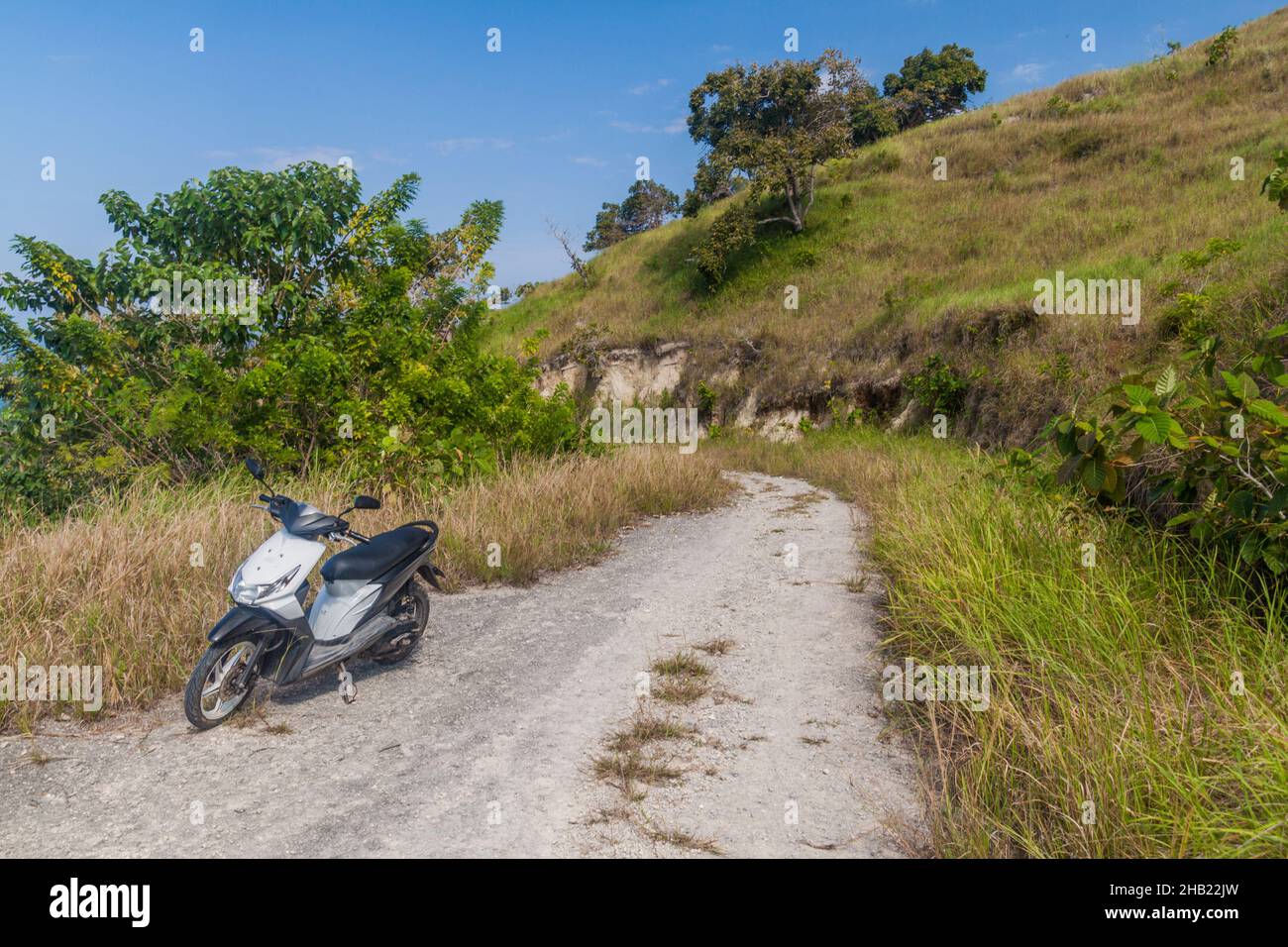 Scooter on a country road on Siquijor island, Philippines Stock Photo ...
