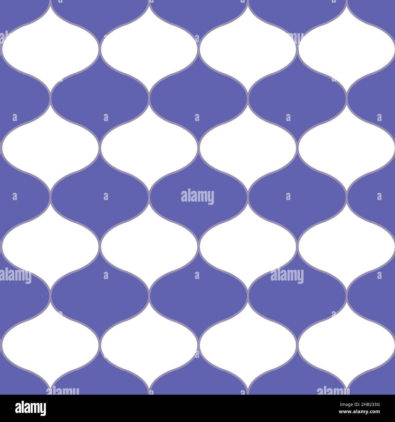 Ogee abstract vector seamless pattern background with retro shapes net texture. Periwinkle ...
