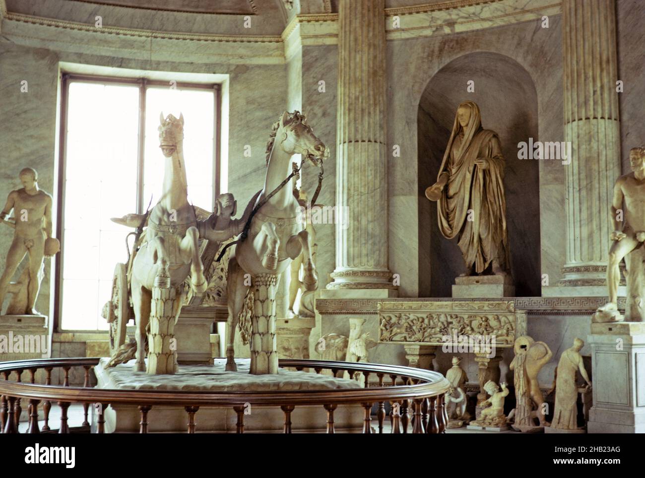 Chariot sculpture Hall of the Chariot, interior Vatican, Rome, Italy ...