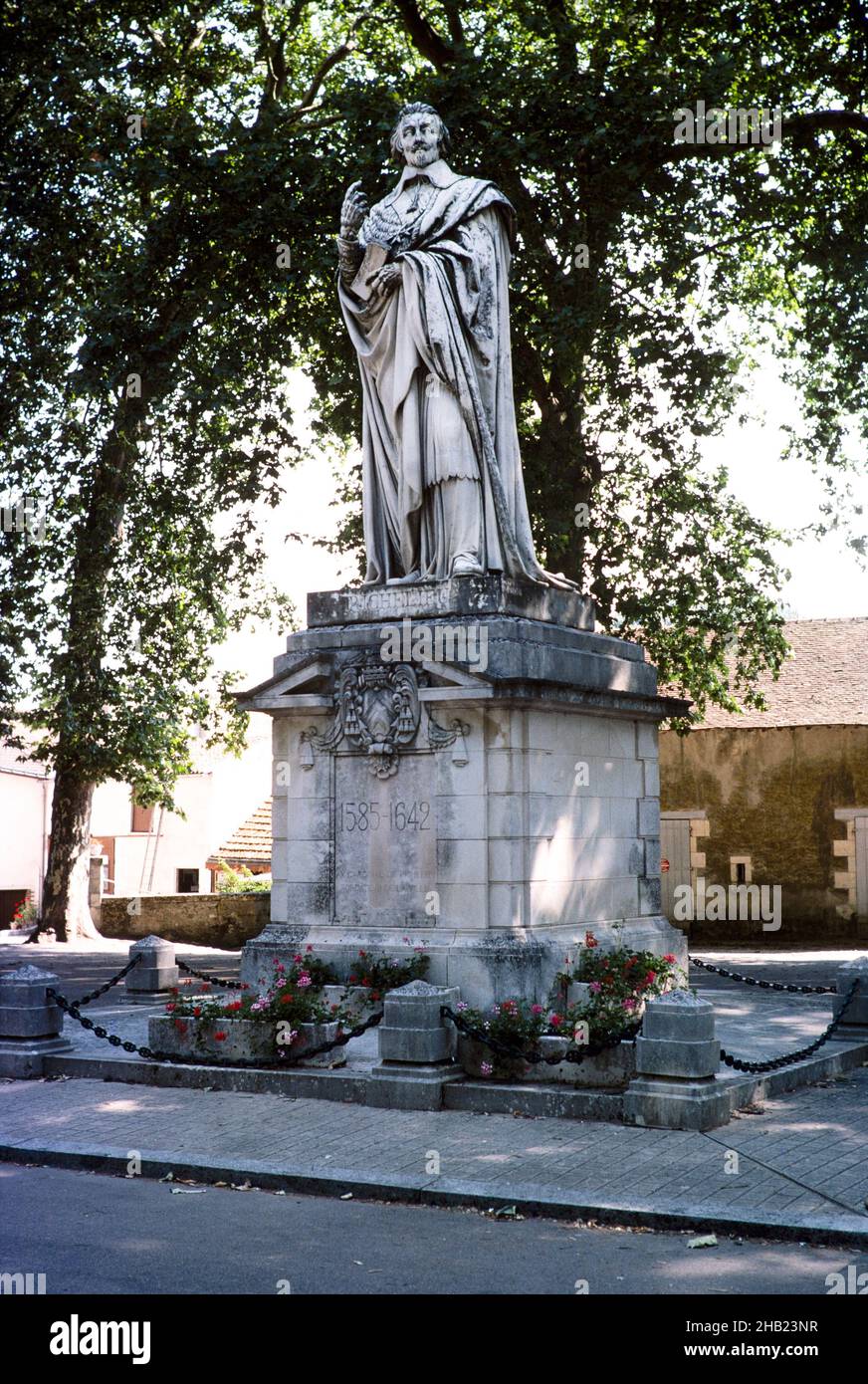 Statue of Cardinal Richelieu 1585-1642, Richelieu, Indre-et-Loire ...