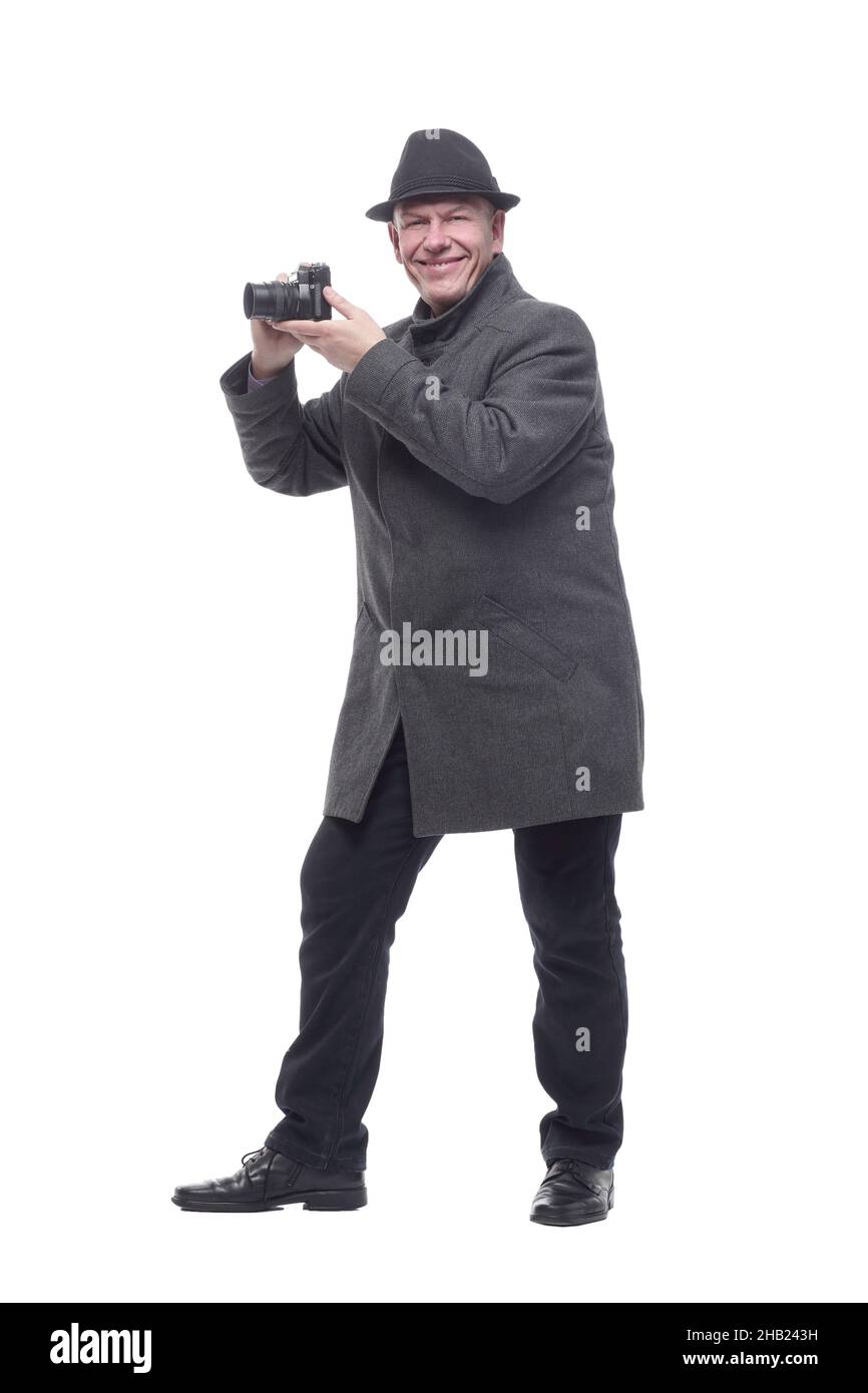 Focused mature male in Cut Out Stock Images & Pictures - Alamy