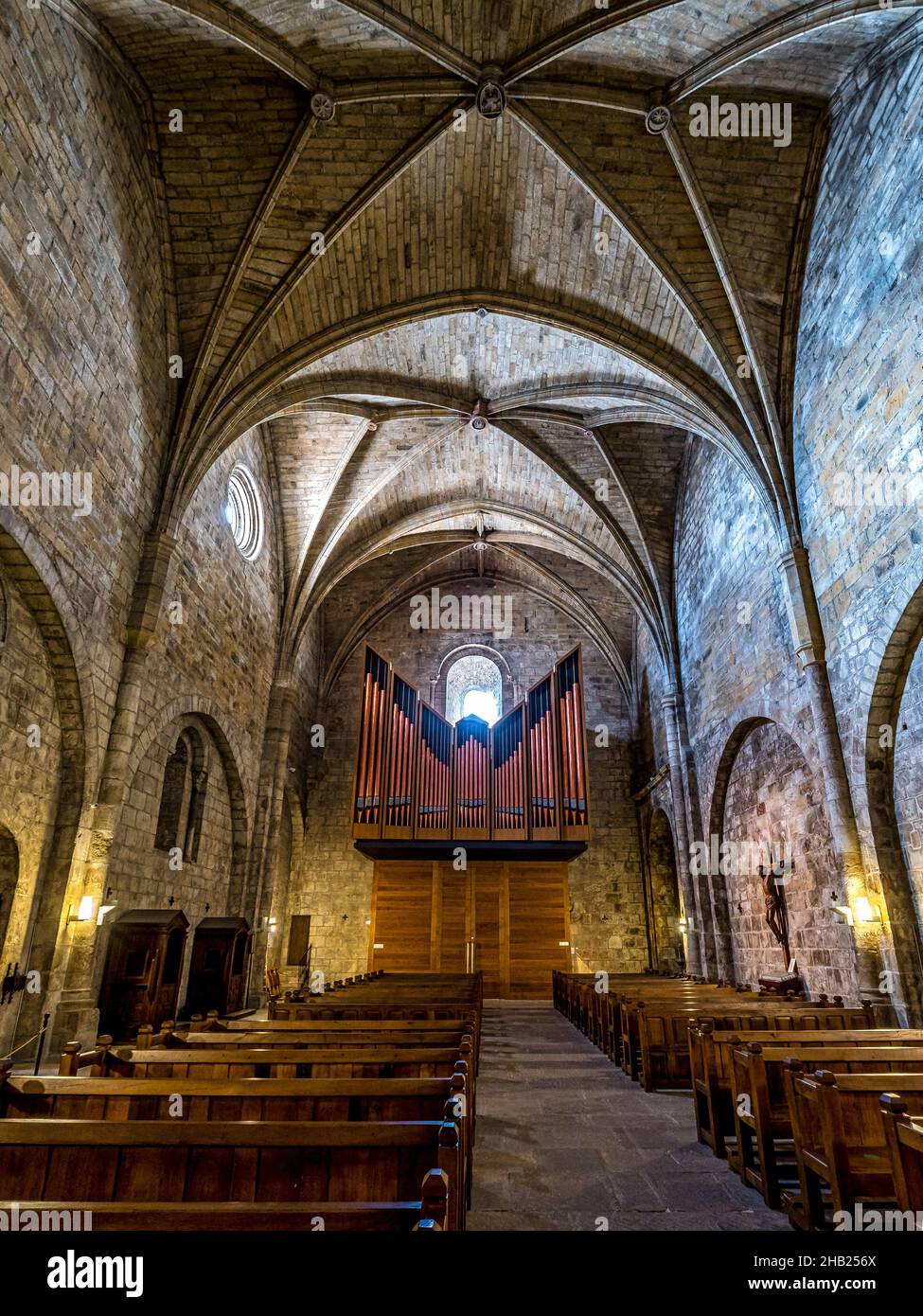 The Monastery of San Salvador of Leyre at Yesa, Pyrenees, Navarra ...