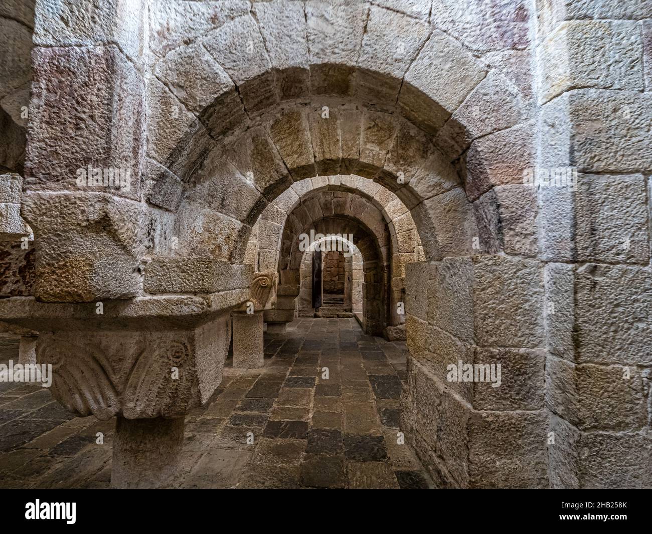The Monastery of San Salvador of Leyre at Yesa, Pyrenees, Navarra ...