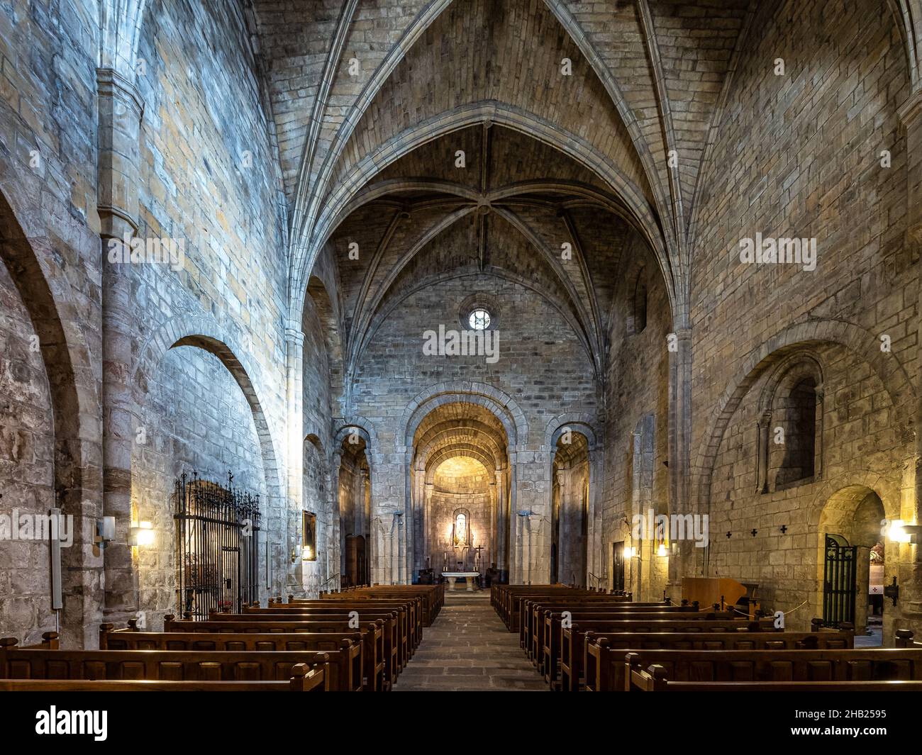 The Monastery of San Salvador of Leyre at Yesa, Pyrenees, Navarra ...