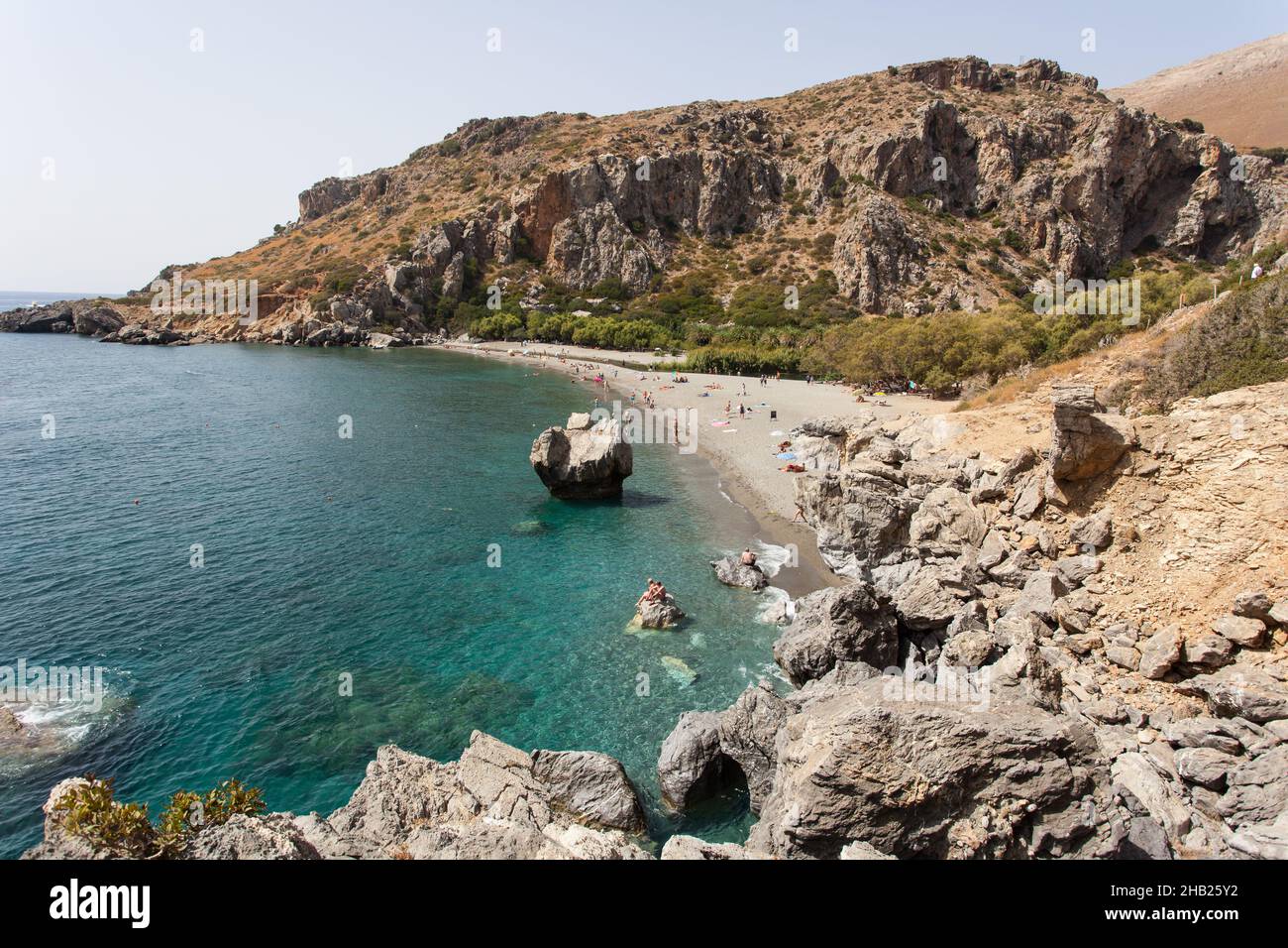 Preveli, Crete, bay, palm trees, sand, beach, sea, coast, wanderlust ...