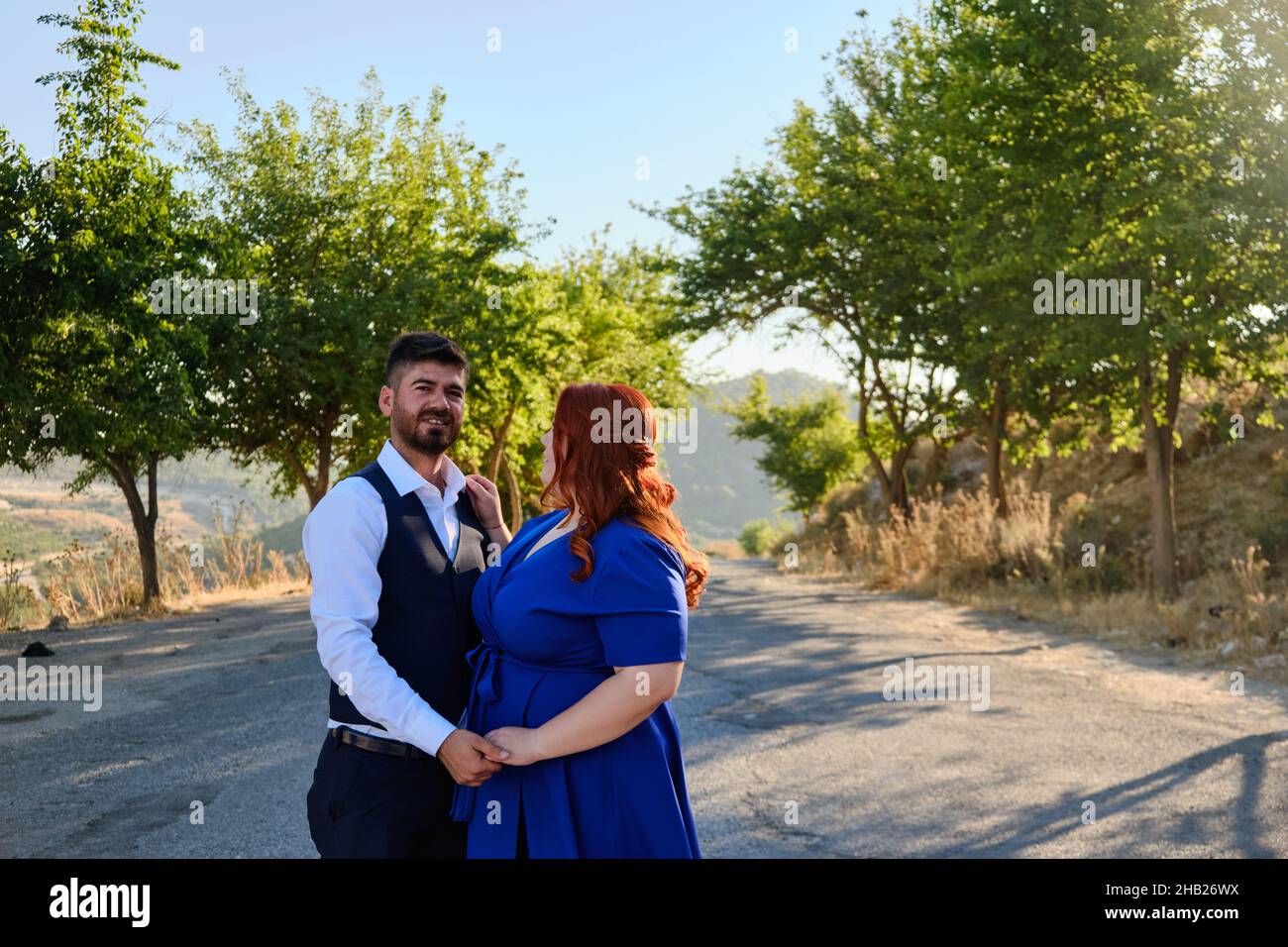 Mixed race couple on a date Stock Photo - Alamy