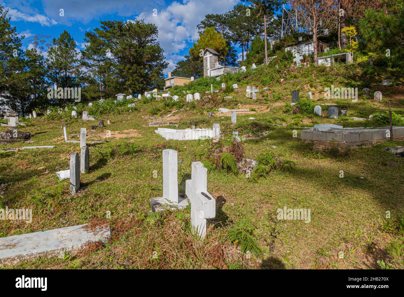 Cemetery in Sagada village on Luzon island, Philippines Stock Photo - Alamy