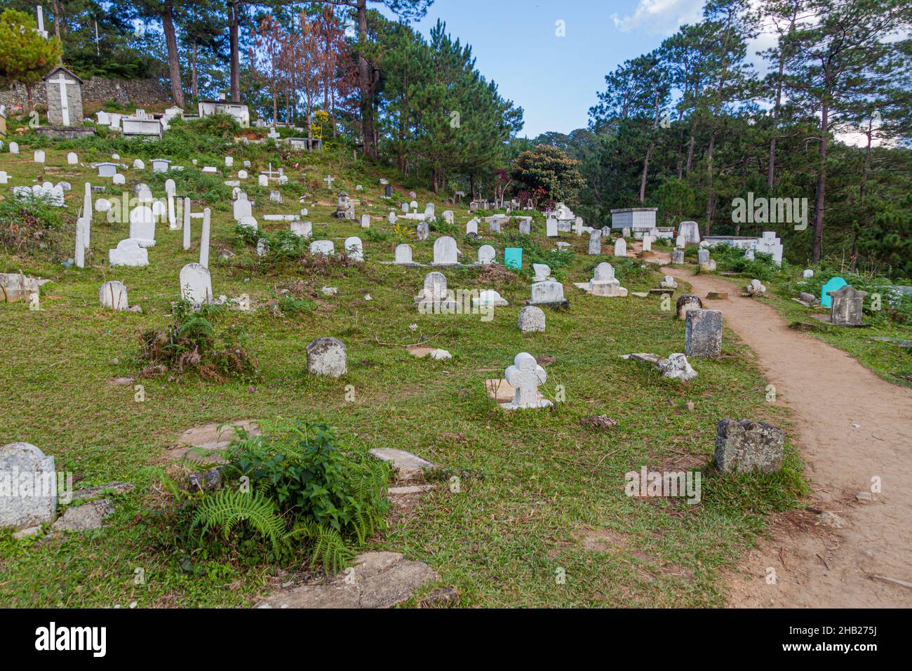 Cemetery in Sagada village on Luzon island, Philippines Stock Photo - Alamy
