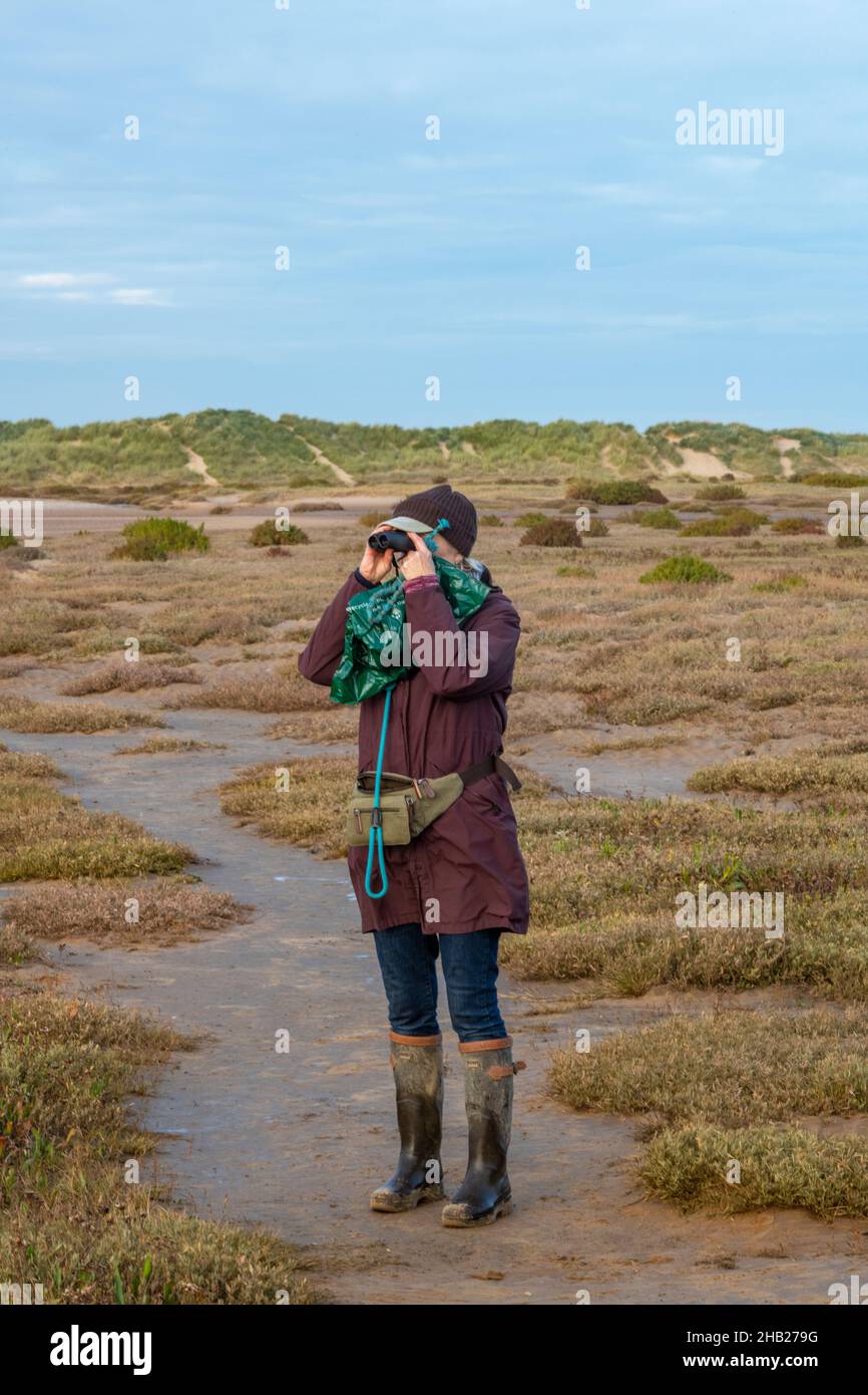 Female woman lady birder birdwatcher hi-res stock photography and ...