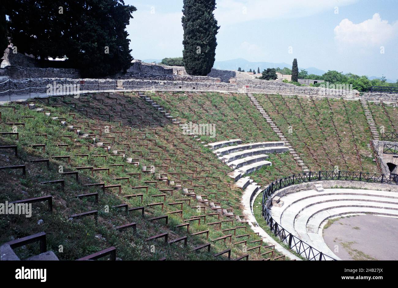 Amphitheatre at the archaeological site of Roman Pompeii, Italy 1999 ...