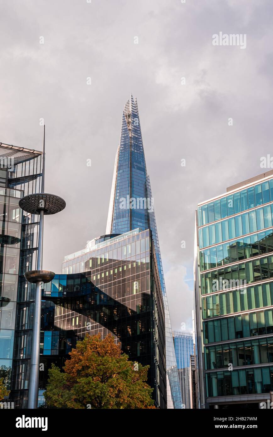Beautiful close up view of the Shard skyscraper in London Stock Photo ...