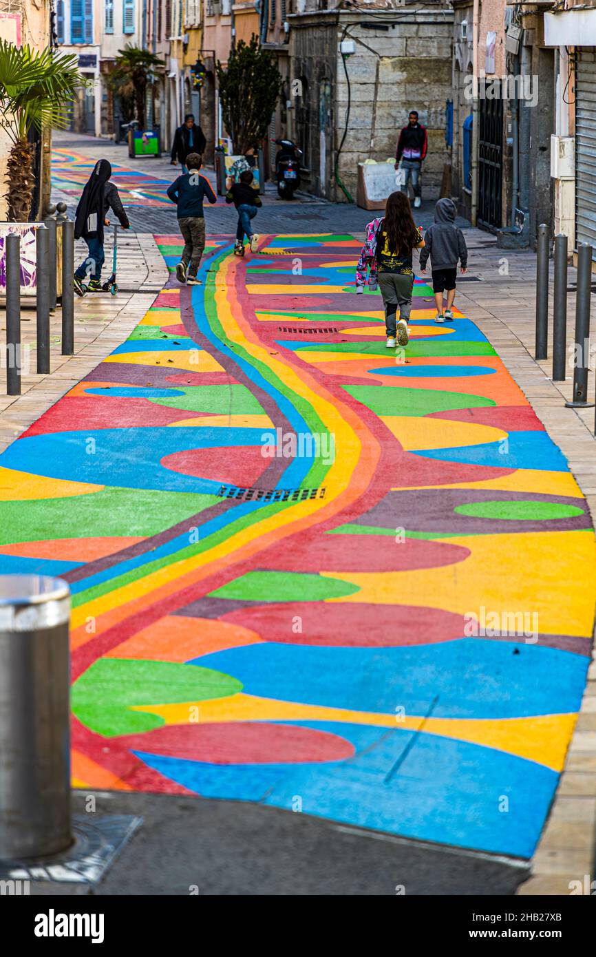 The road of colors (Rue Em Couleurs 2021) Draguignan, France Stock ...